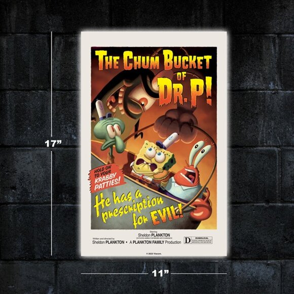 Art | Spongebob Chum Bucket Of Dr P Poster 11x17 Tv Series Horror Scifi ...